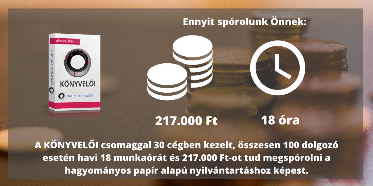 KÖNYELŐI csomag - Online Munkaidő Nyilvántartó - Munkaügyi Fórum